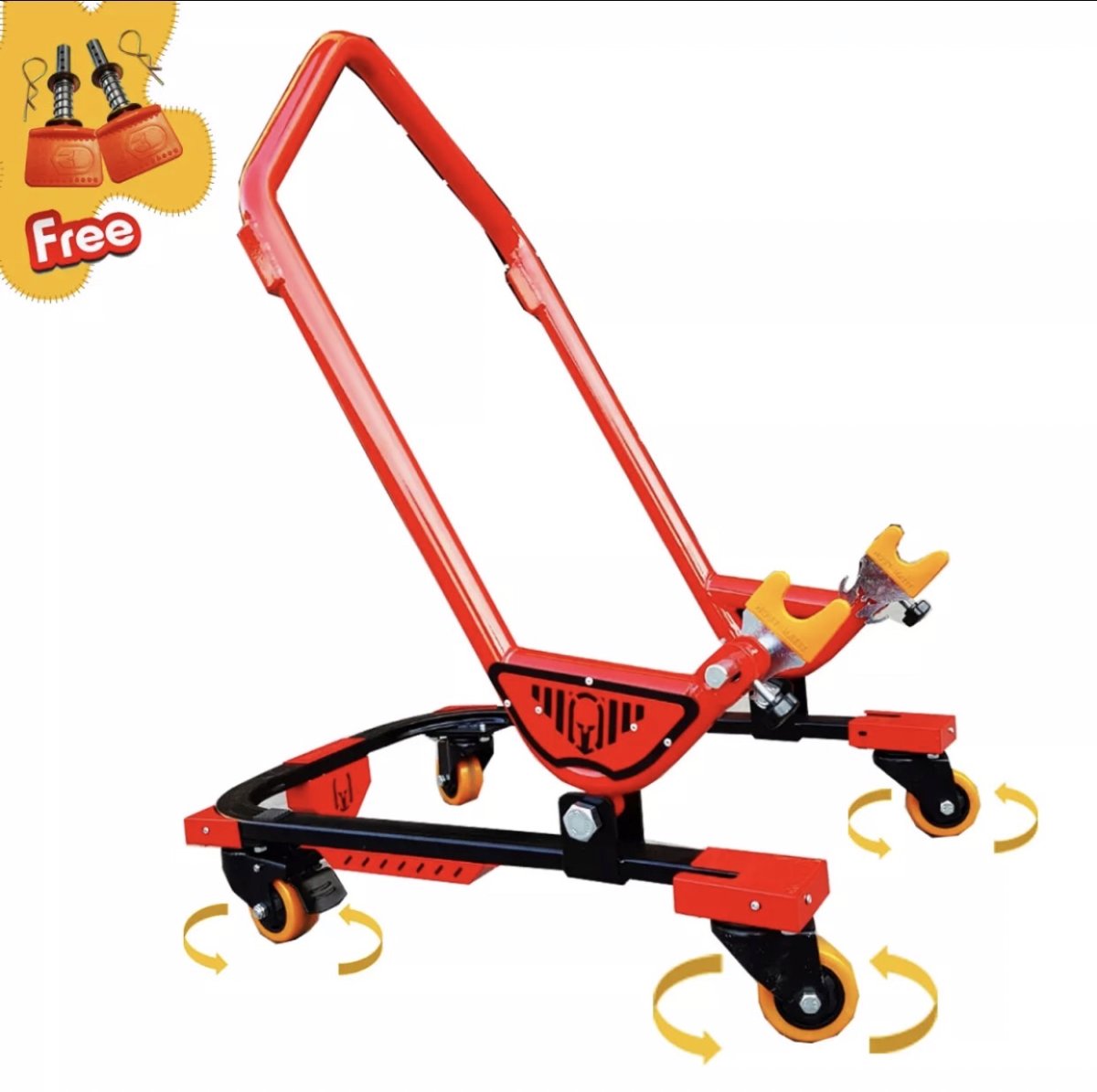 Titan Tech 360° Motorcycle Paddock Stand (Crimson Red) - titan