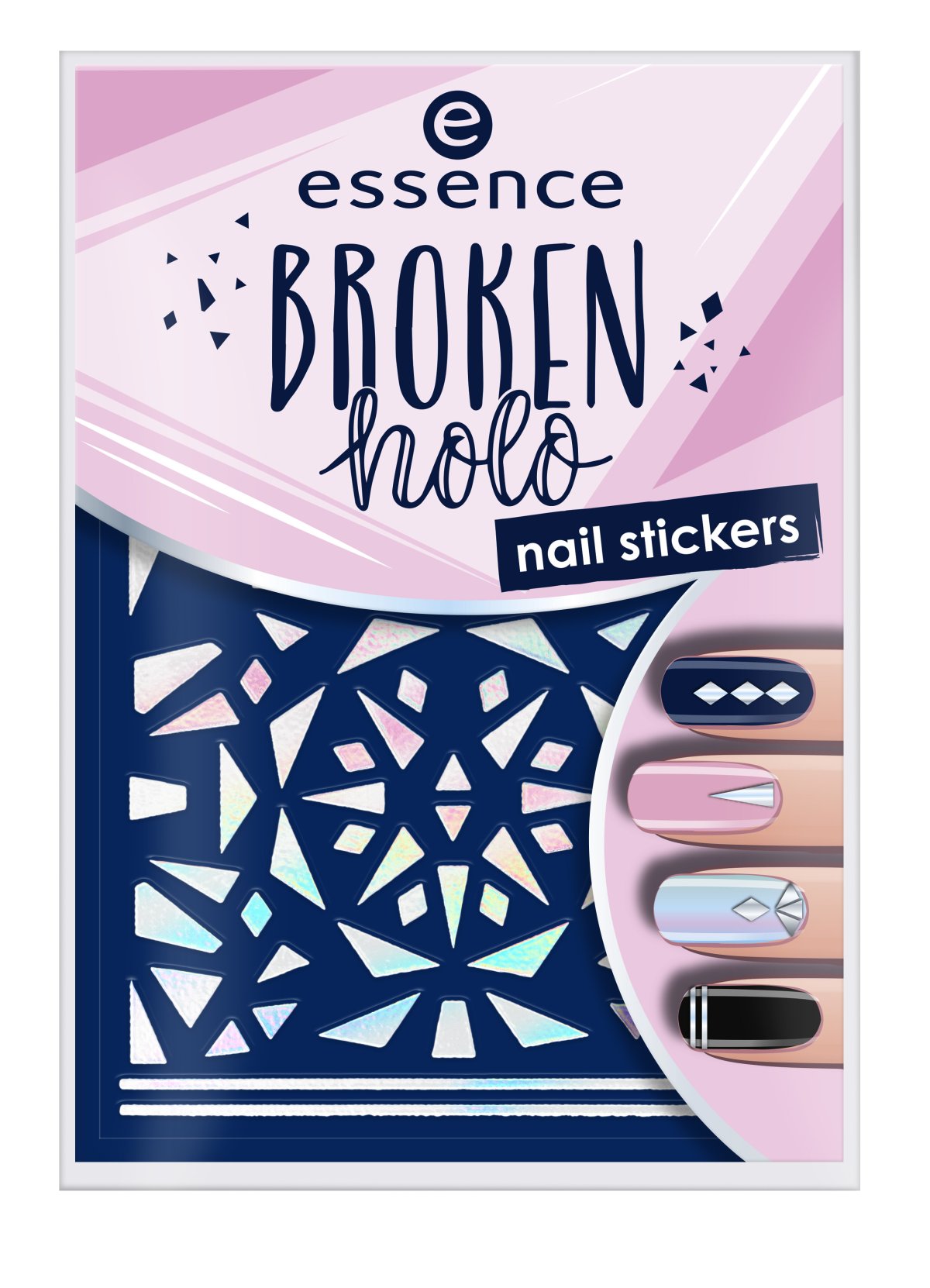 Essence Broken Holo Nail Stickers 12 Essencethailand