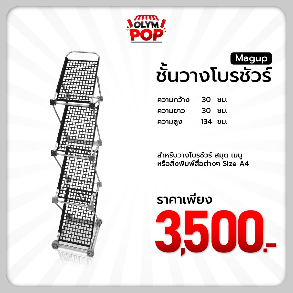 ชั้นวางโบรชัวร์ Magup - olympop
