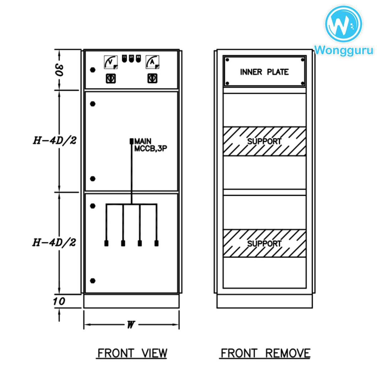 ตู้ MDB ตู้สวิทซ์บอร์ด TYPE B. (MAIN DISTRIBUTION BOARD) - wongguru