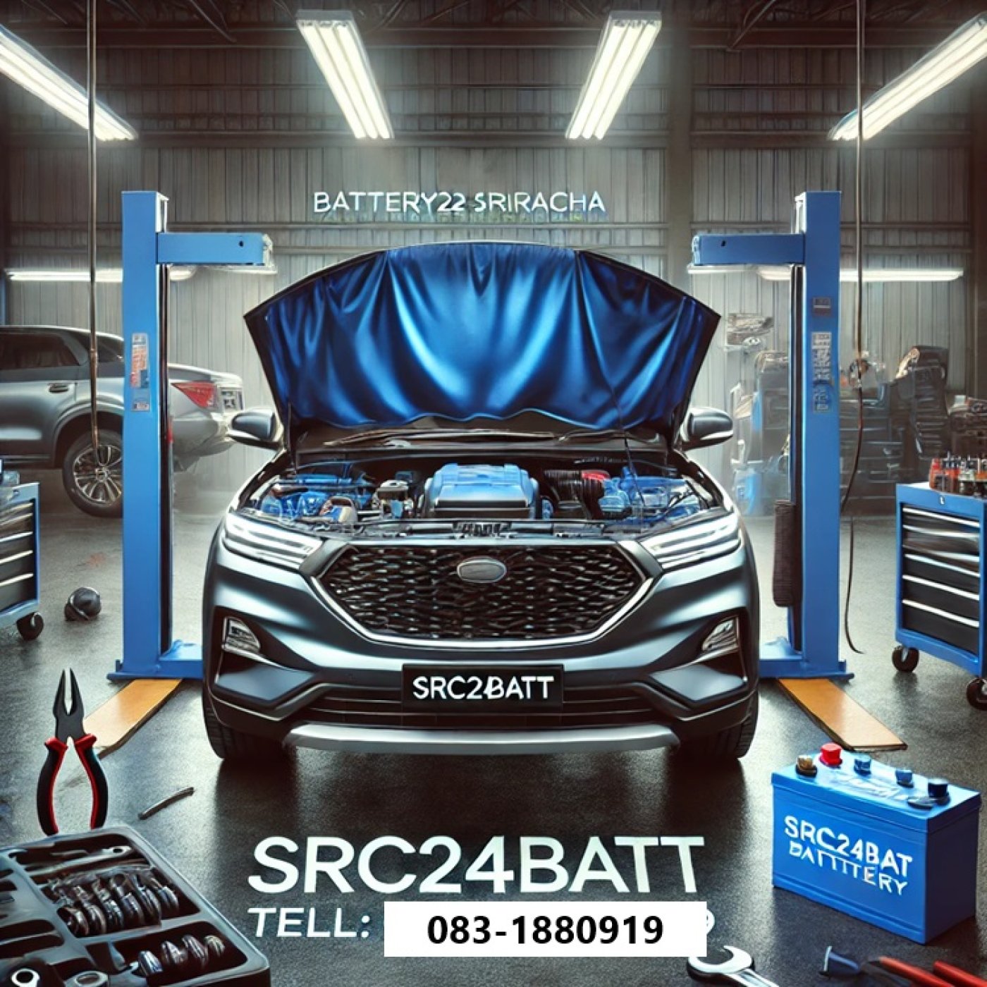 แบตเตอรี่นอกสถานที่บริการถึงที่ ประตู 3 ม.เกษตร ศรีราชา อ่าวอุดม