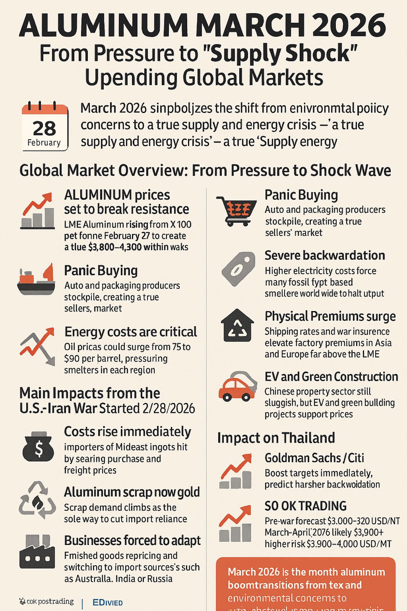 Aluminum Price Surge April 2026 :Premiums Soar, Supply Short
