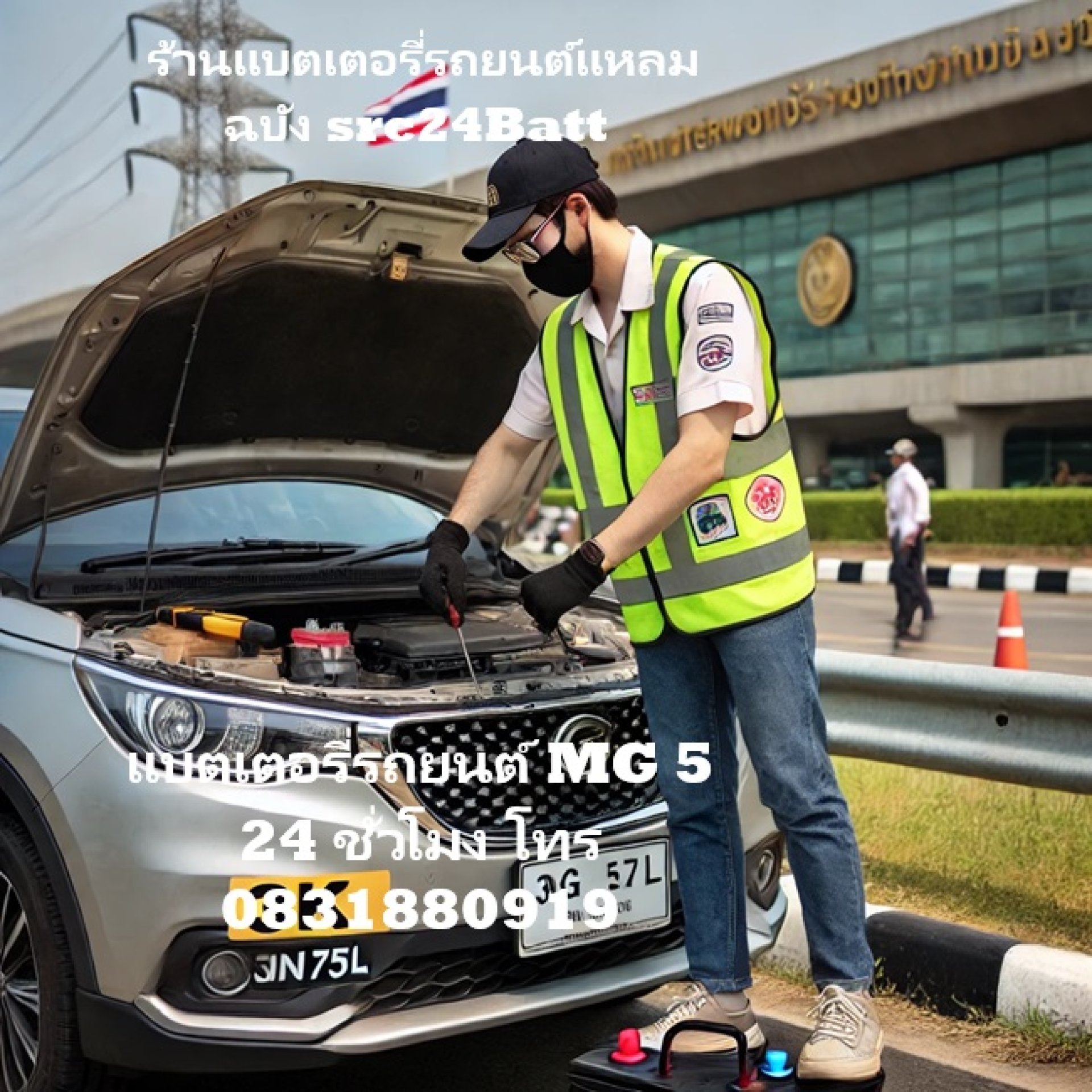 แบตเตอรี่รถยนต์ถึงที่ การประปาส่วนภูมิภาคสาขาแหลมฉบัง 083-1880919