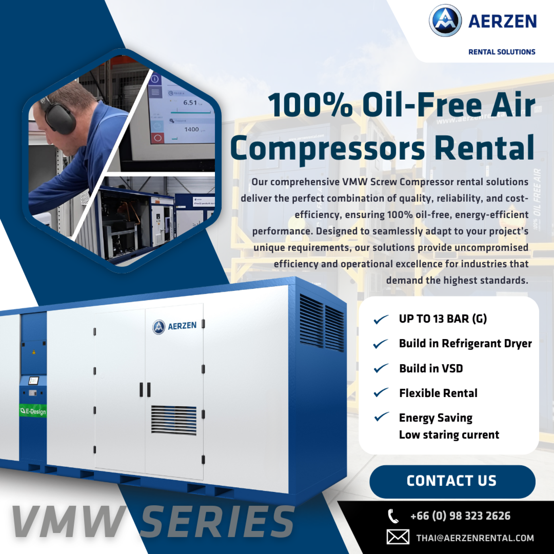 Best Industrial Air Compressor & Blower AERZEN Oil Free Air