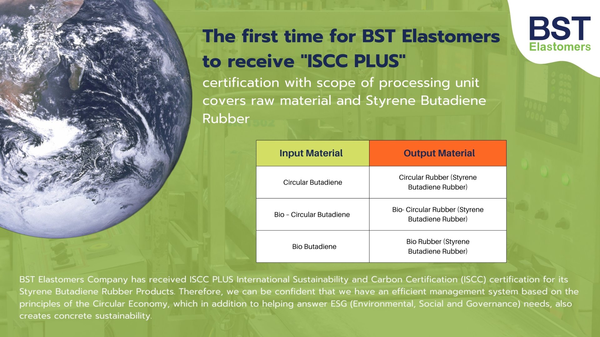 Our Pride | BST, the leader in complete petrochemical industry products