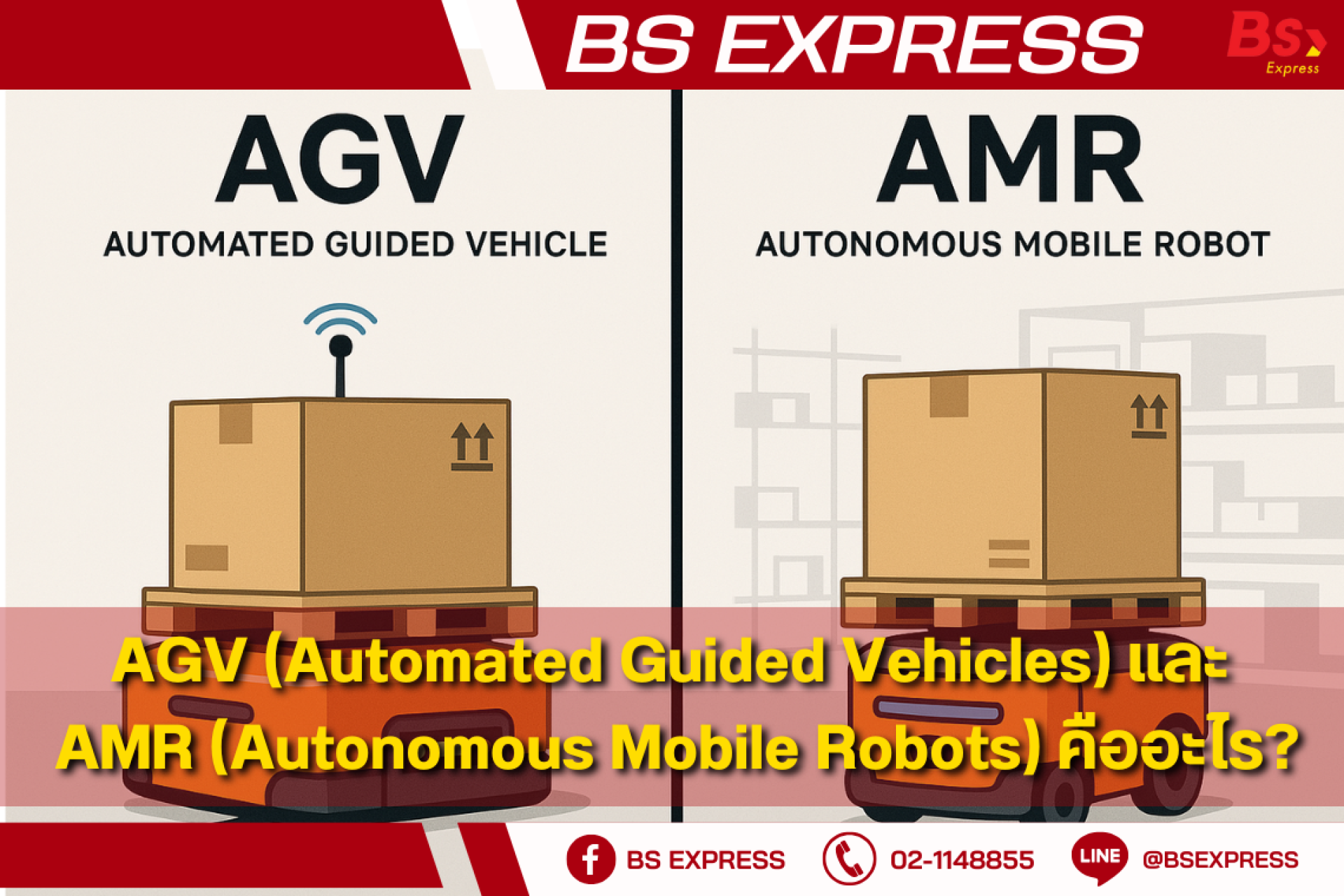 AGV (Automated Guided Vehicles) และ AMR (Autonomous Mobile Robots) คืออะไร?