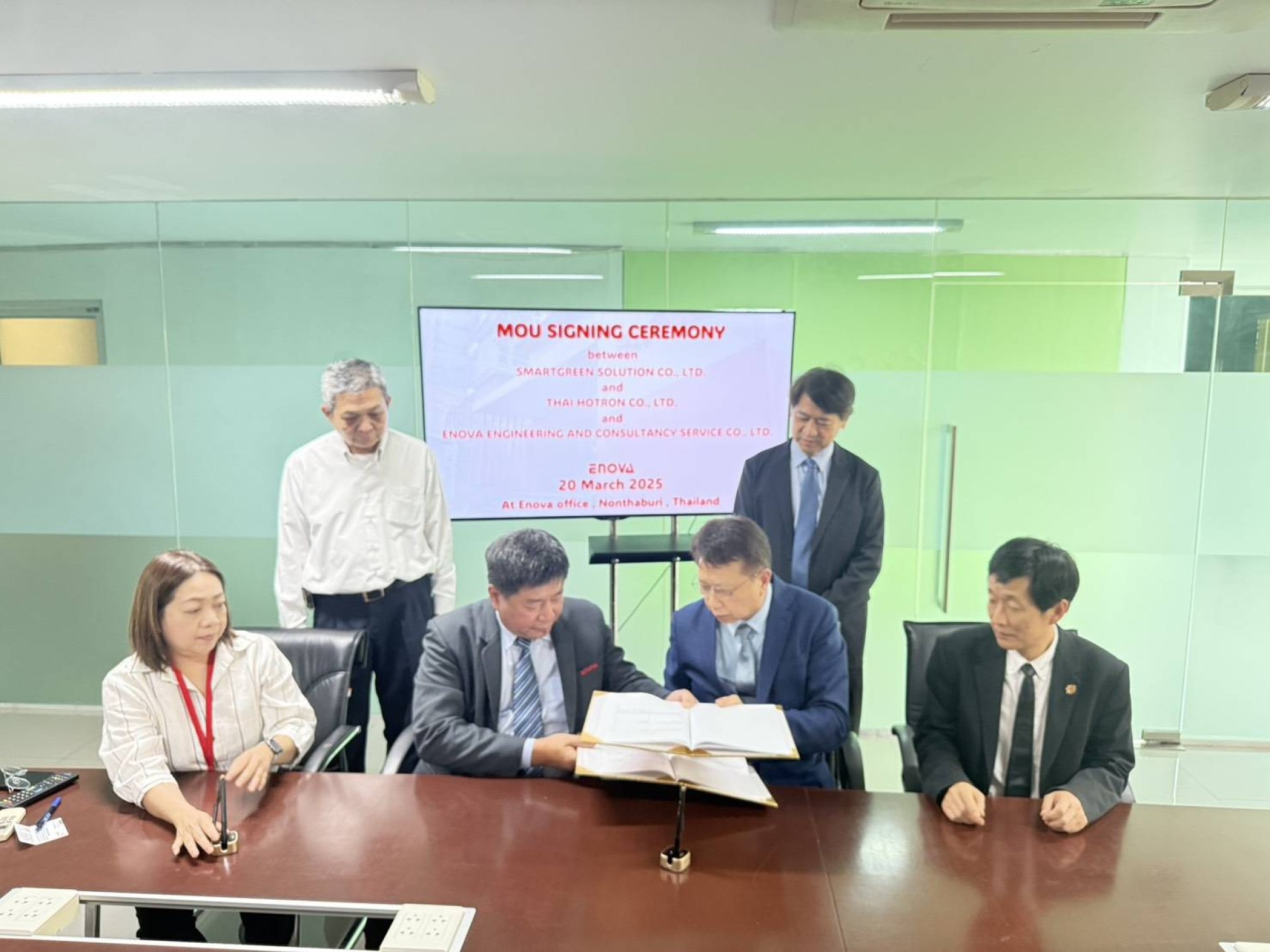 Participated in the signing ceremony and served as witnesses to the ...