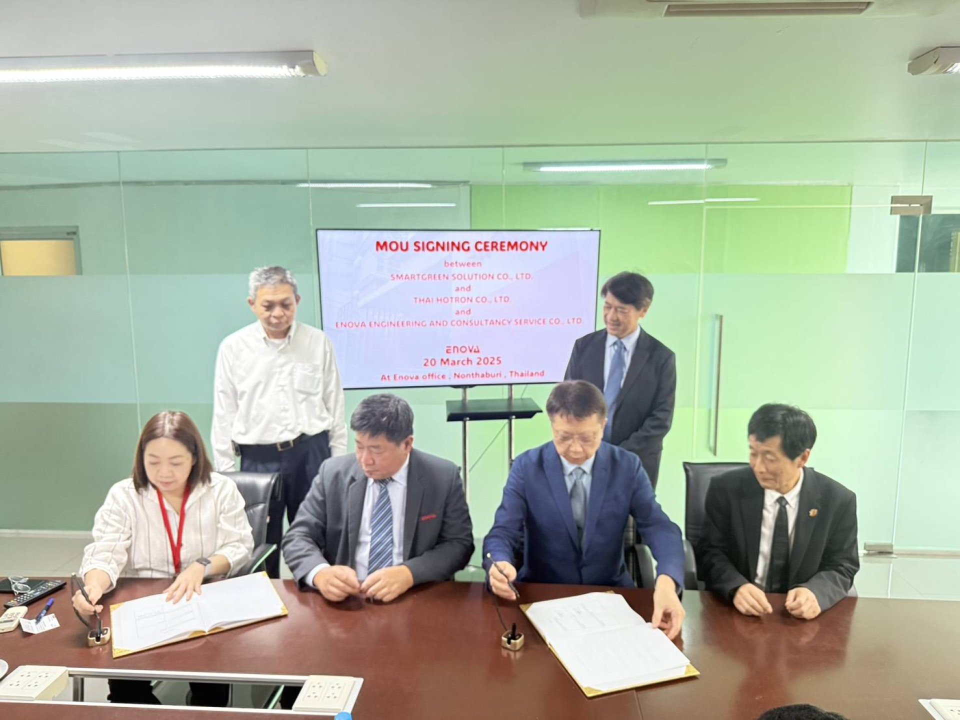 Participated in the signing ceremony and served as witnesses to the ...