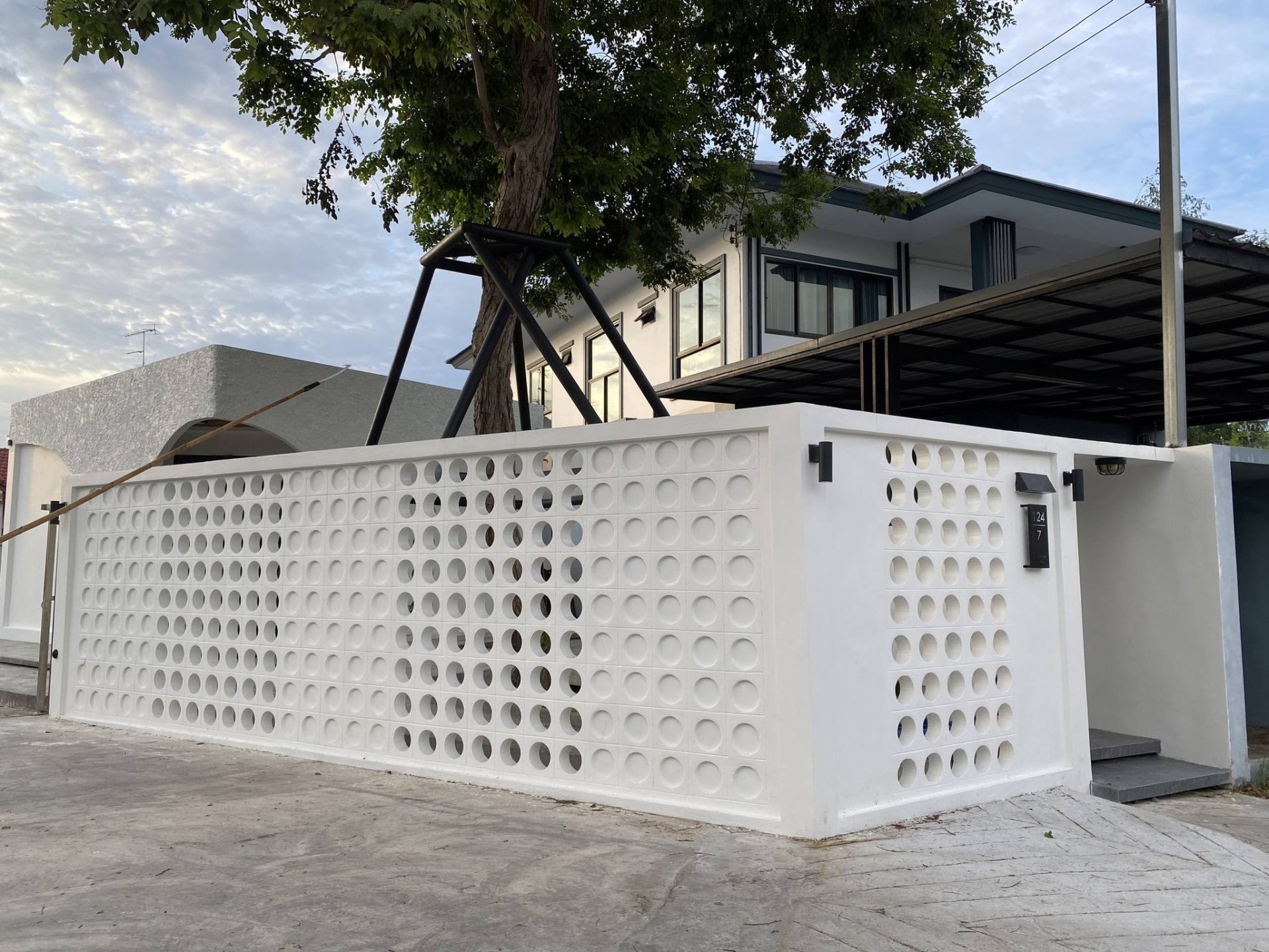 Beautiful house with ventilation block