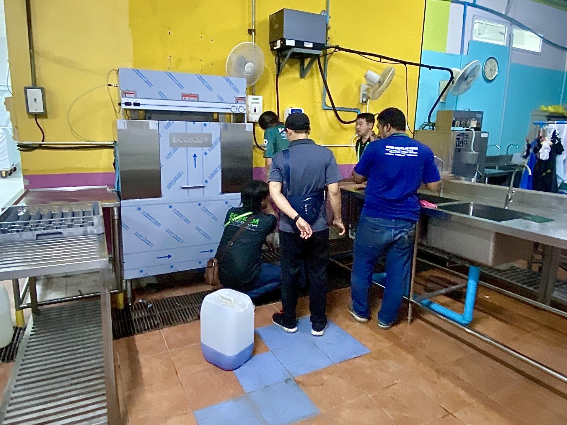 Dishwasher with Automatic Chemical Dispensing System Installation