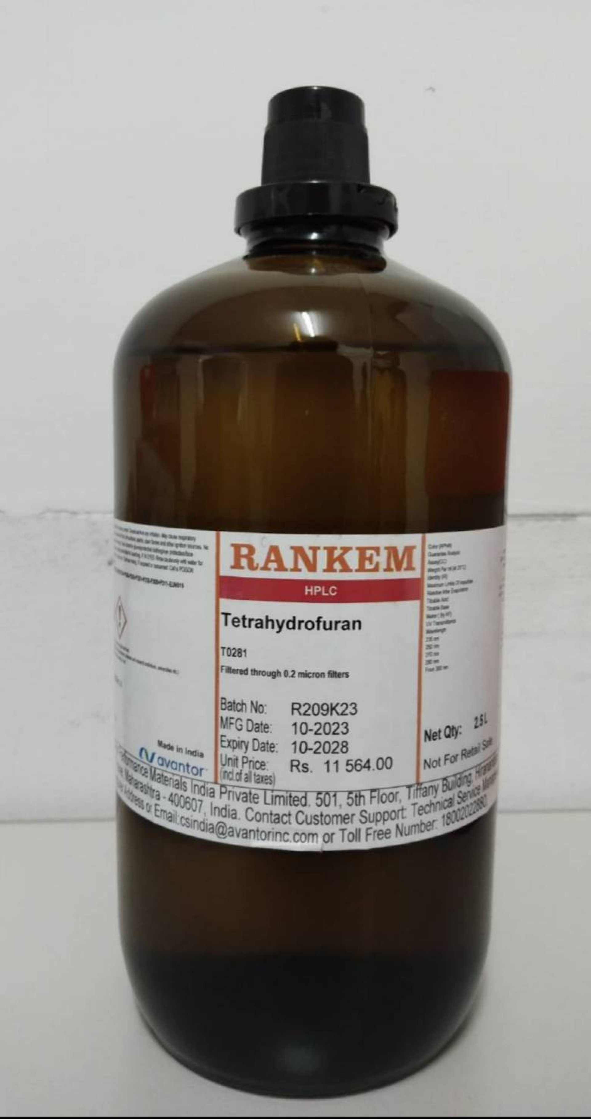 TETRAHYDROFURAN ≥99.7% for HPLC, RANKEM®