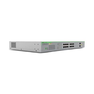 Allied Telesis Gigabit webSmart switch, 16x 10/100/1000-T PoE+, 2x SFP Ports and single fixed ...