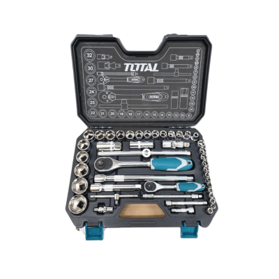 ชุดบ๊อกซ์ 44 ชิ้น 1/4 นิ้ว 1/2 นิ้ว รุ่น THT421441 TOTAL