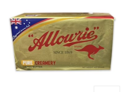 Allowrie Unsalted Butter 400 g - bakeryland