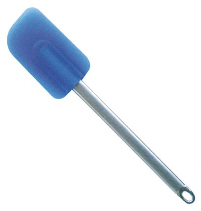 Pavoni WOOD HANDLE SPATULA: BLUE - bakeryland