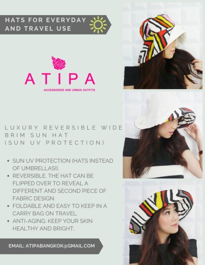 ATIPA หมวกปีกกว้าง เสื้อชายหาด กระเป๋าผ้าสีสดใส สีสันแห่งการท่องเที่ยว ...
