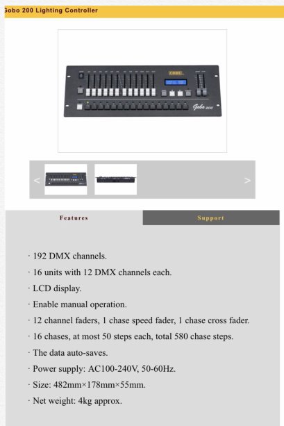 Control DMX - tprojectlight