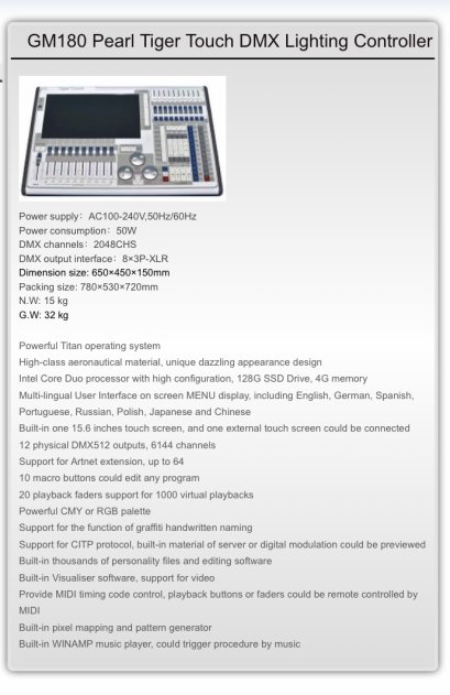 Control DMX - tprojectlight