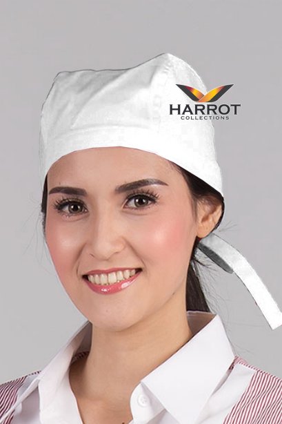 Black Chalk Stripe Chef Head Wrap (FSC0711) - harrot