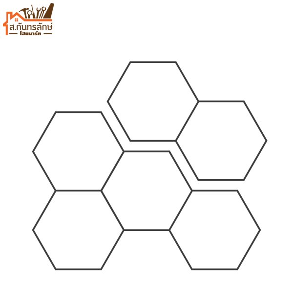 กระเบื้องปูพื้น 12"x14" ภชา หกเหลี่ยม สีขาว - sklhomemart