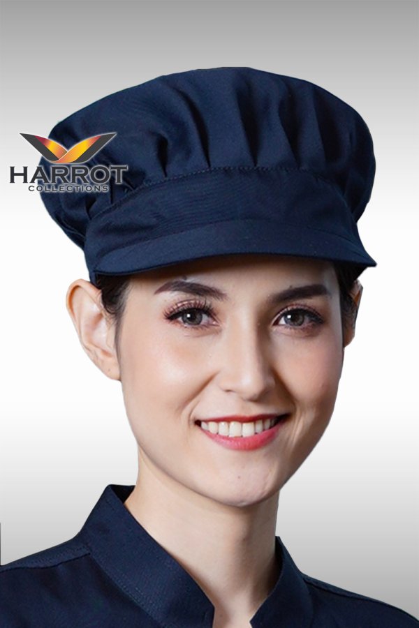 Dark Blue Pleated Baseball Hat (FSC1308) - harrot