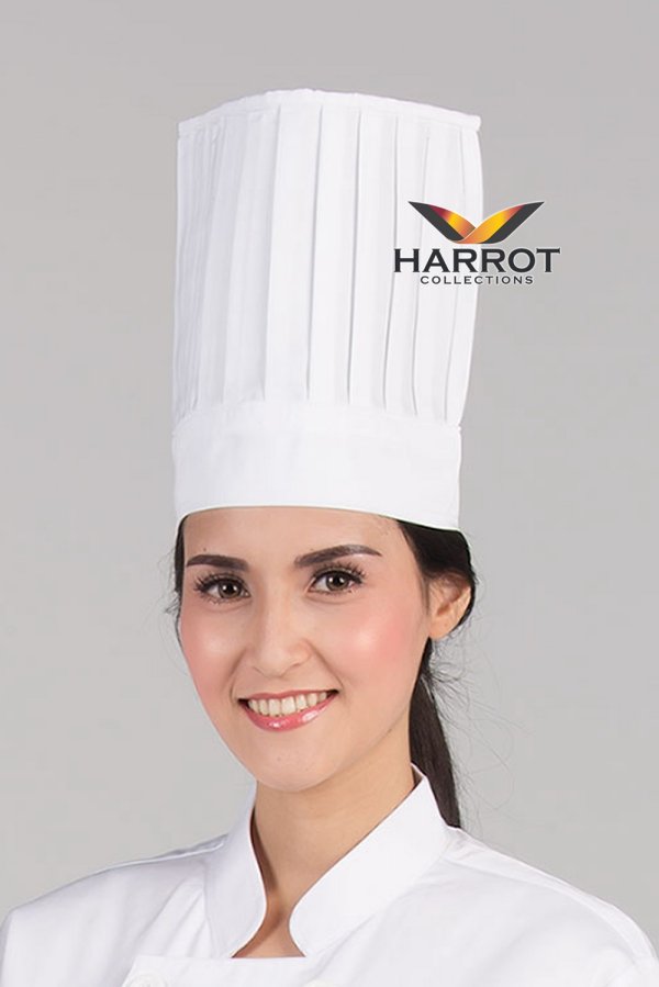 White Long Chef Hat 11 inches (FSC0301) - harrot