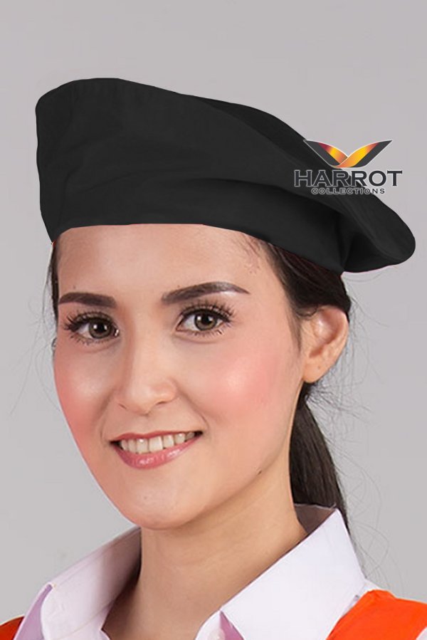 Black Baret Hat (FSC1202) - harrot