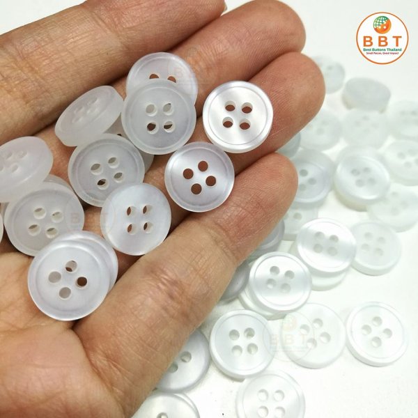 Shirt buttons in matte finish 11.5 mm - bestbuttonsthailand