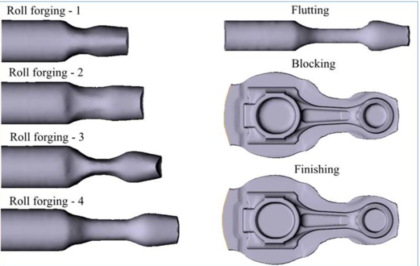 Connecting rod hot forging simulation in QForm - dtm-thailand