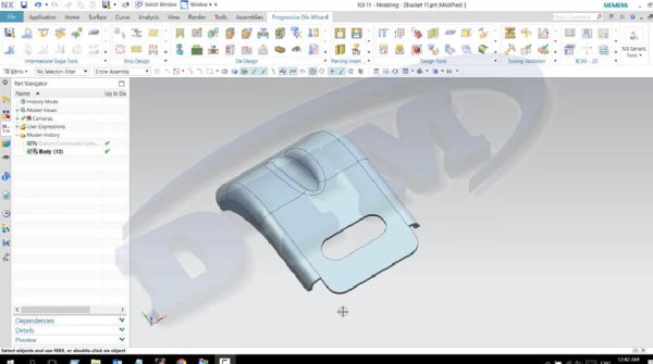 How to use the strip layout design by NX11 Progressive Die Wizard - dtm ...