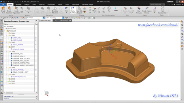 NX CAM 1899 Adaptive Milling with chamfer tools - dtm-thailand