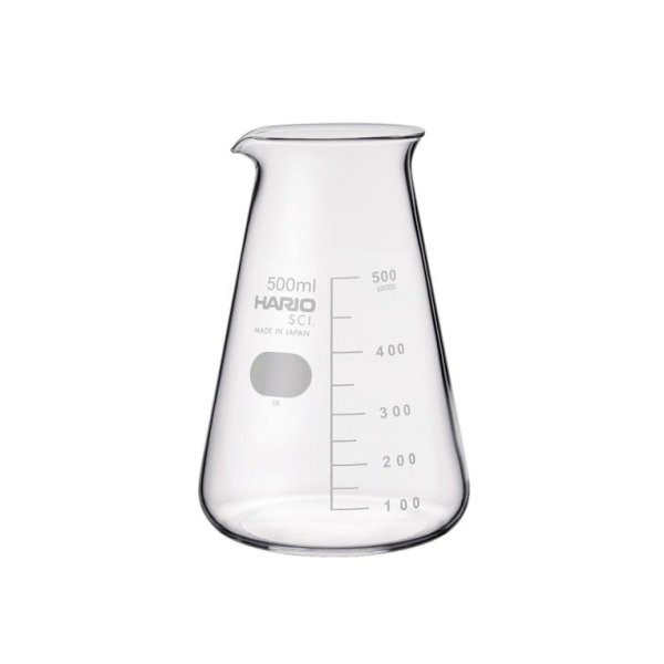 บีกเกอร์แก้ว ถ้วยตวงแก้ว beaker 500 ml / HARIO(079) Conical Beaker 500( With Measurements)/CB ...