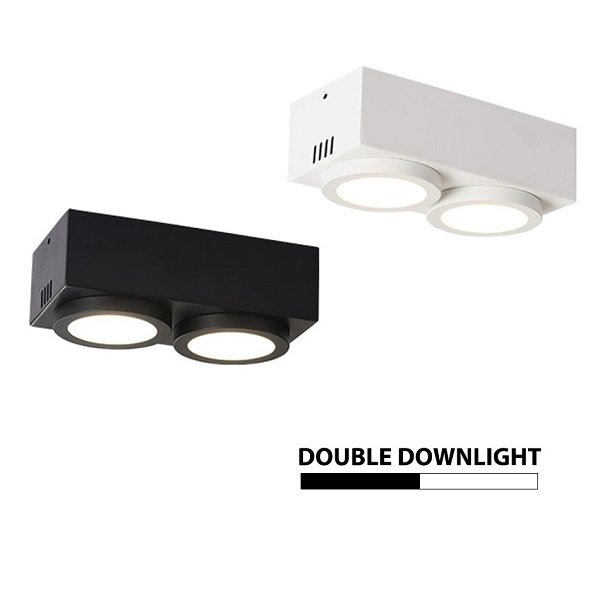LED Double Square Downlight 2x7W - lightgallerydesign