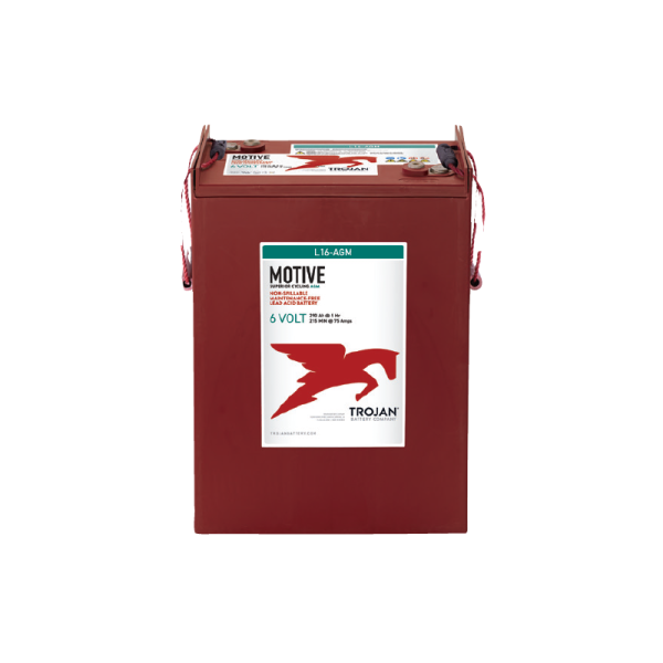 Battery Deep Cycle Trojan L16-AGM (6V 370Ah) (Absorbent Glass Mat Type ...