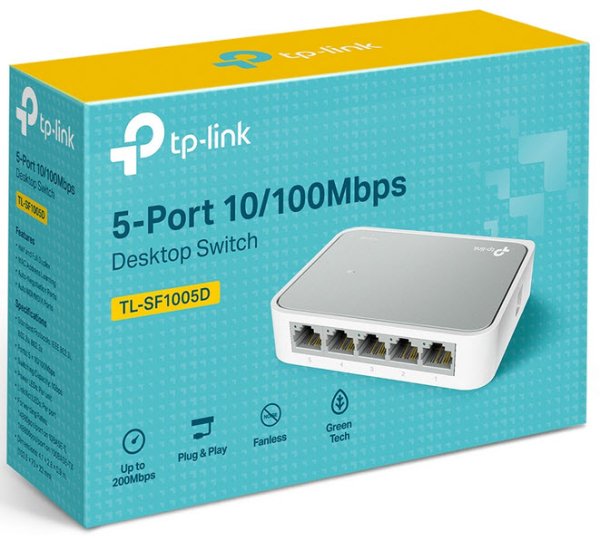 TP-Link 5 Ports Switching Hub 10/100 (TL-SF1005D) - homenet48