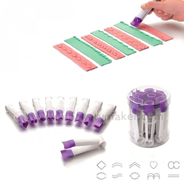 Fondant Crimper Set 10 pcs. - bakerymakershop