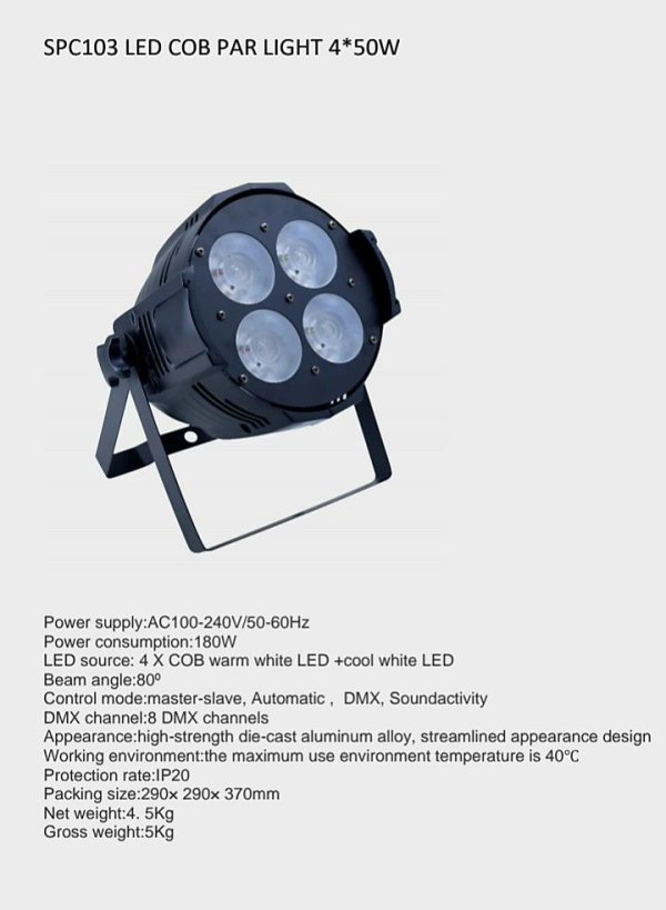 Par LED COB 4x50w Nigthsun - tprojectlight