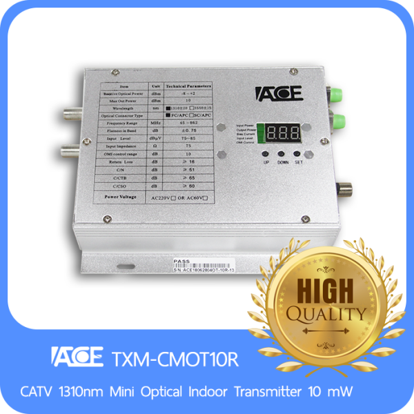 CATV 1310nm Mini Optical Indoor Transmitter 10 mW - hstn