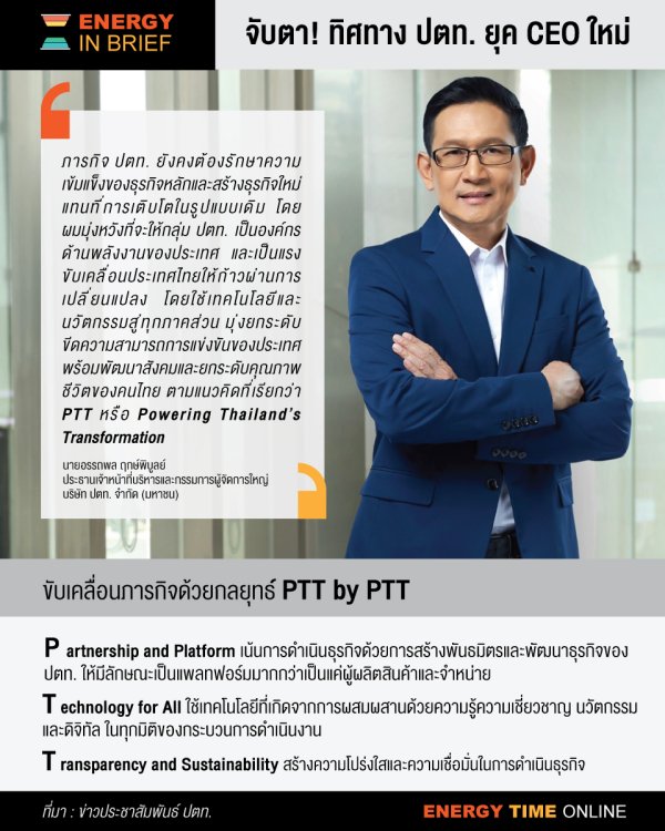CEO ปตท. คนรุ่นใหม่ ก้าวไปกับเทคโนโลยี - energytimeonline