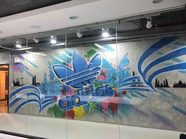 "Adidas" Graffiti Painting - stickybomb