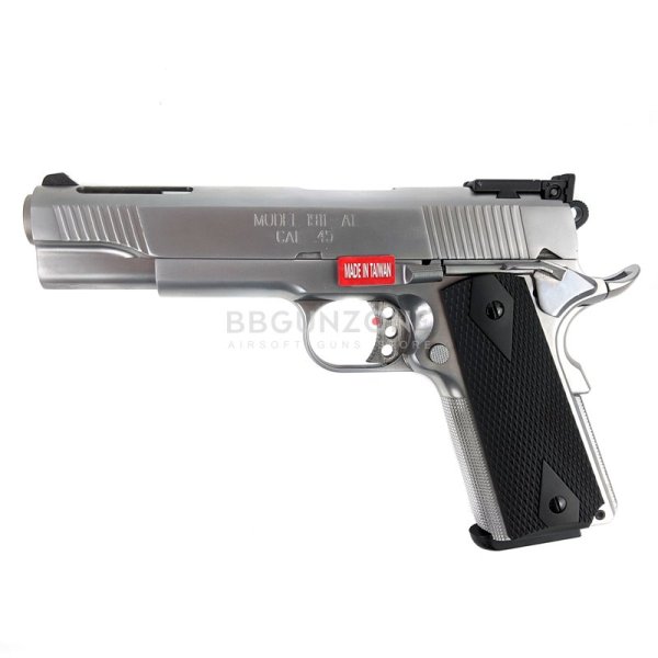 AW Custom 1911-A1 V12 NE1201 Silver - bbgunzone