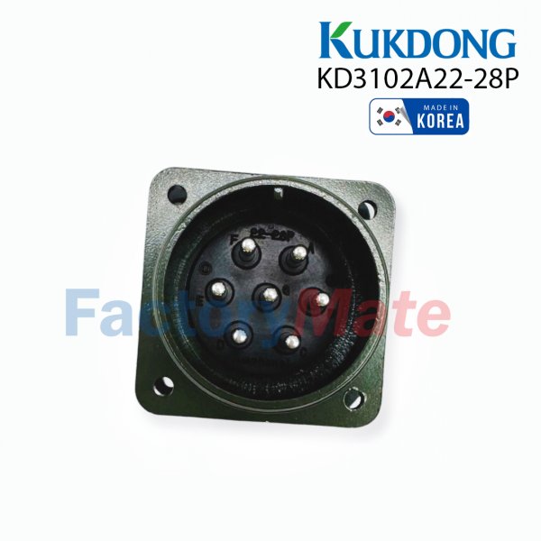 KD3102A22-28P ขั้วต่อทางทหารแบบวงกลม KD3102 คลาส A เต้ารับสำหรับติดตั้ง ...
