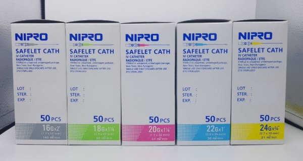เข็มเปิดเส้น Nipro - Safelet Cath - ruangwitmedical