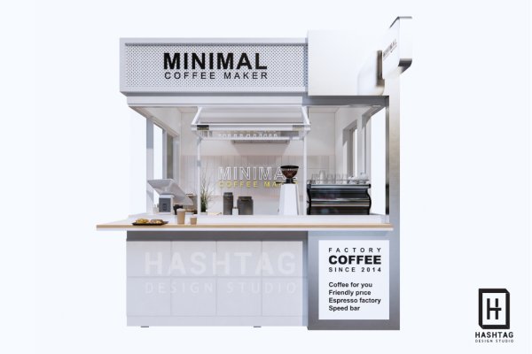 งานออกแบบคีออสร้านกาแฟ Minimal Coffee ขนาด 2.5 x 3 เมตร l บริการออกแบบ ...