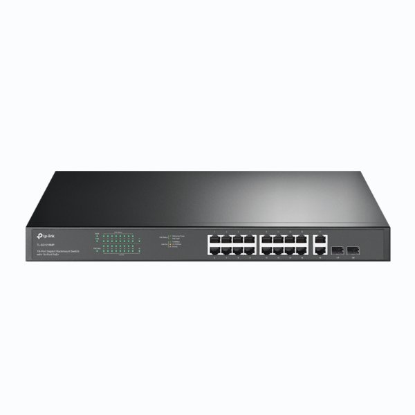 TP-LINK TL-SG1218MP 18-Port Gigabit Rackmount Switch with 16 PoE+ - totalit