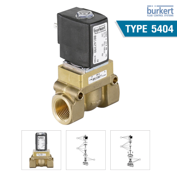 Burkert Type 5404 - Servo-assisted 2/2 way piston valve - flutechthailand
