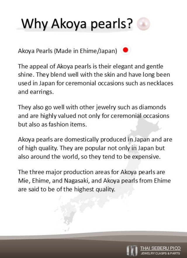 Article 7 : Why Akoya pearls? (Ehime in JAPAN)