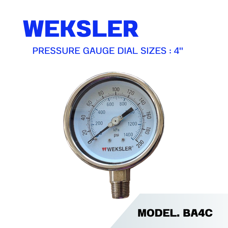 WEKSLER PRESSURE GAUGE BY Series - เกจวัดแรงดัน