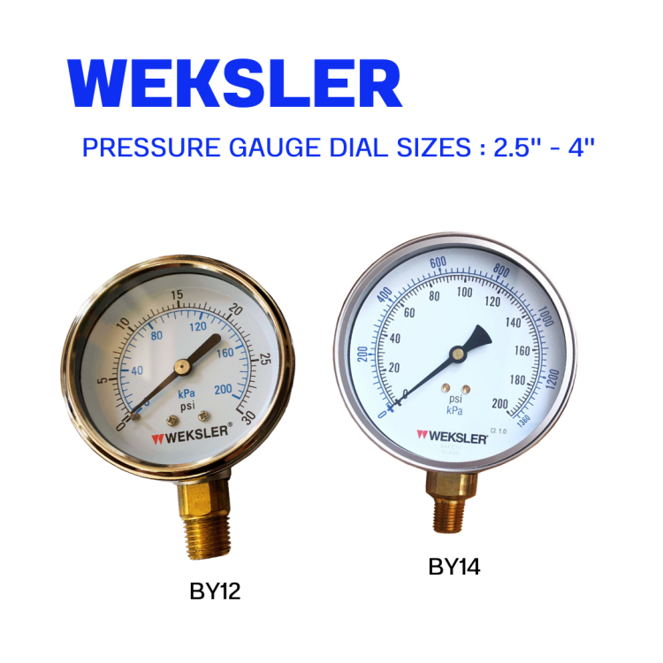 WEKSLER PRESSURE GAUGE BA4C - เกจวัดแรงดัน